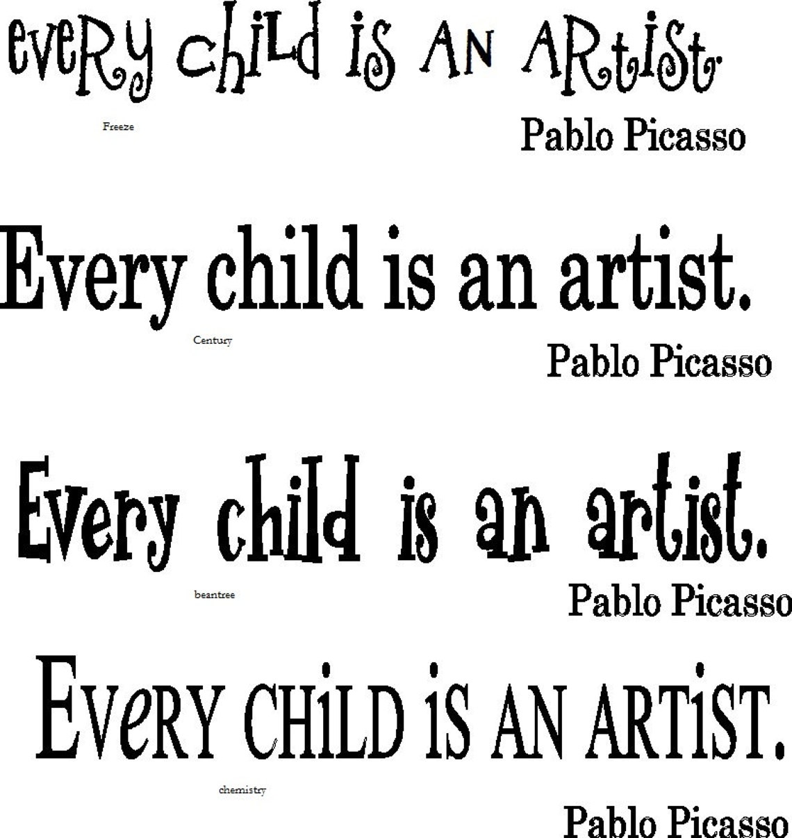 Every Child is an Artist Wall Decal 36 X 5 Choice of Color - Etsy