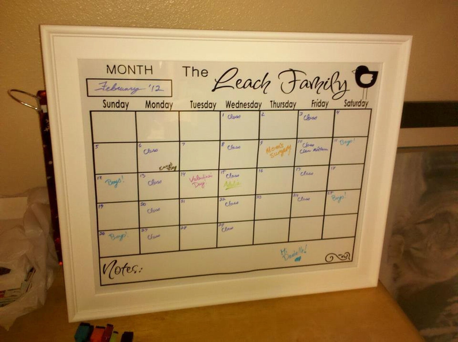 Calendar Decal Personalized Cut to Fit 16 X 20 Chalkboard - Etsy