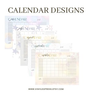 Printable Digital Download Perpetual Blank Calendar Set | Seasonal ...