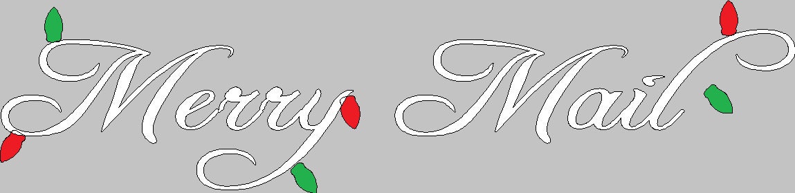 Merry Mail in choice of font and color with red and green | Etsy