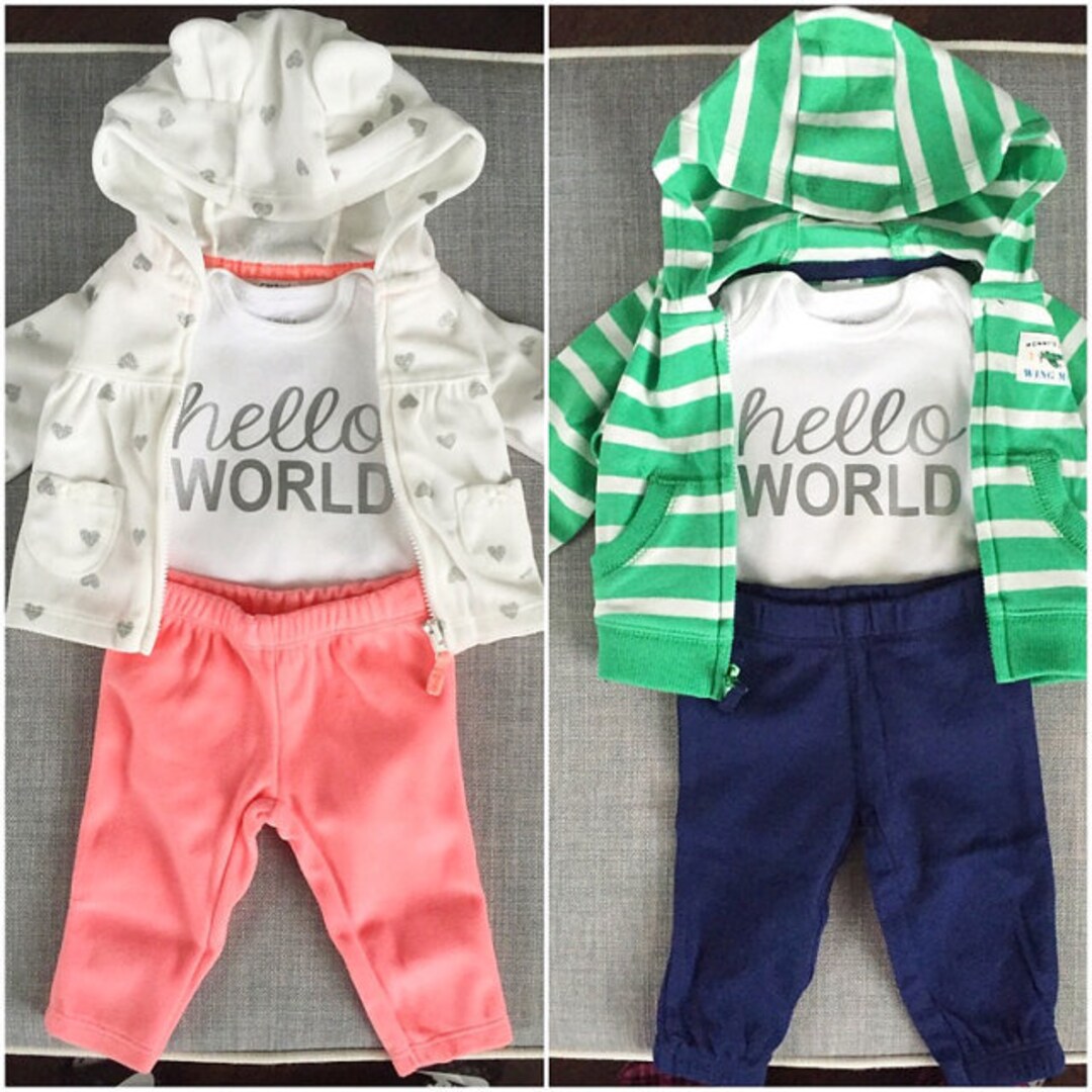 Hello World Vinyl Iron on Decal Bodysuit is Not Included - Etsy