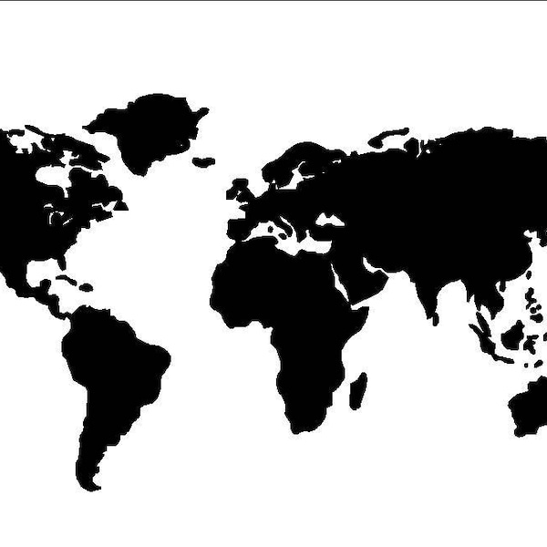 World Map Stencil - Etsy