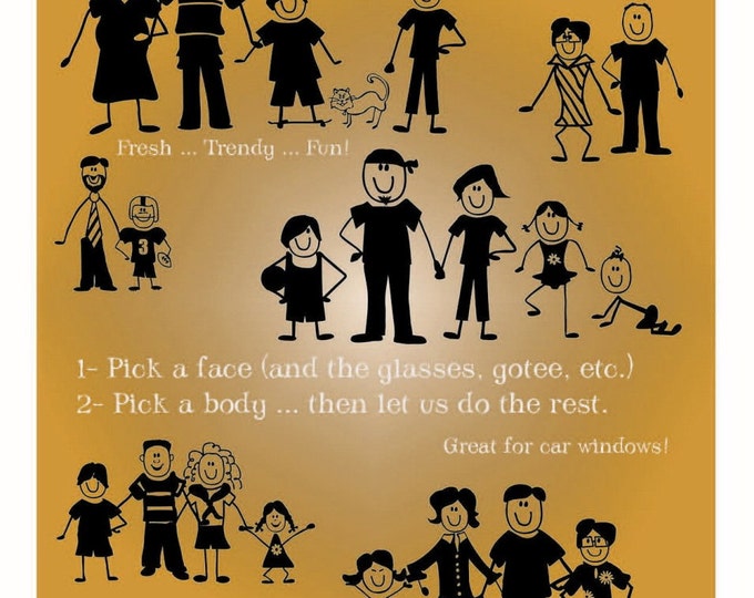 Stick Family Decals for Your Car Window, Mailbox, Etc. - Etsy