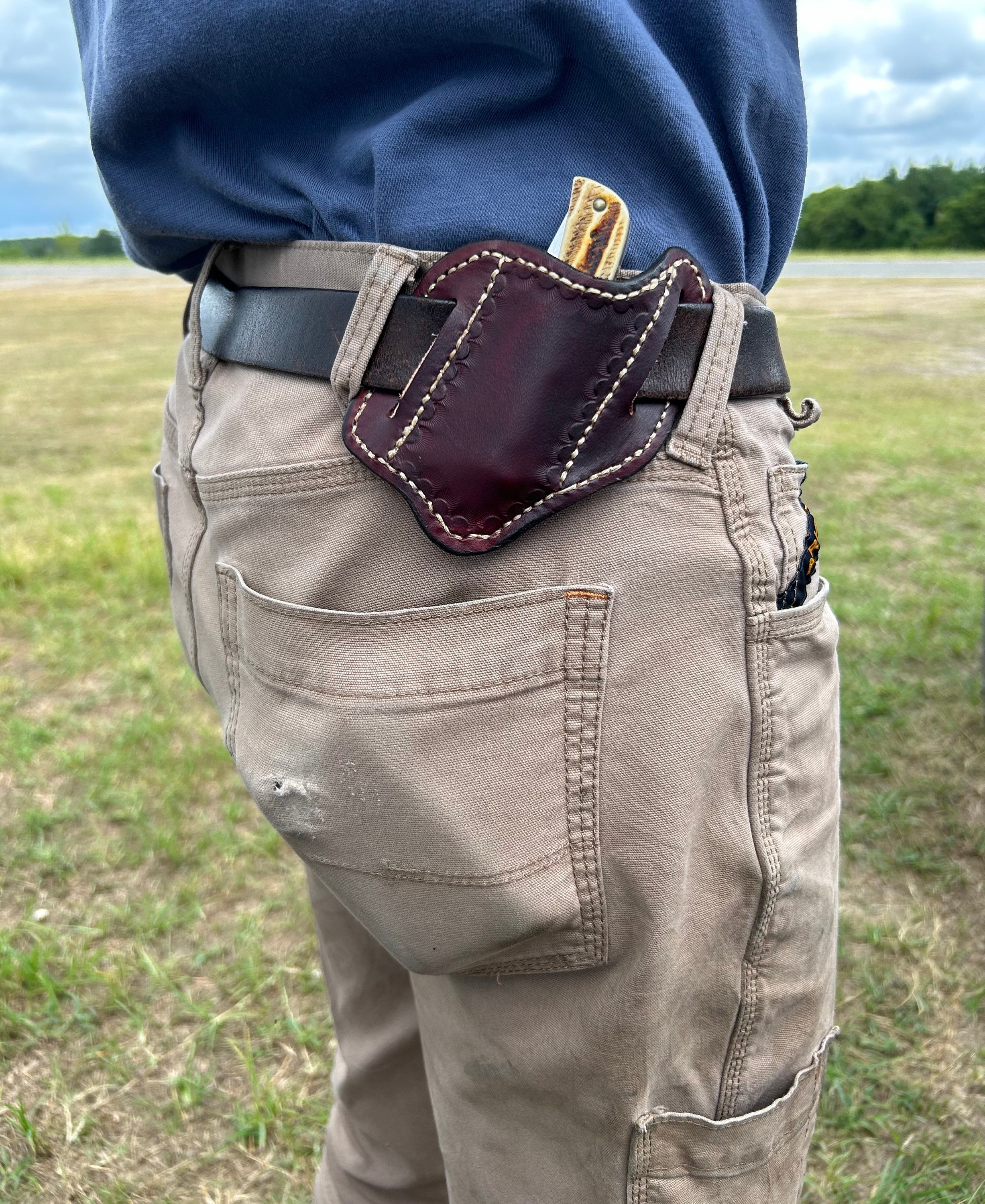 Leather Pancake Knife Sheath - Etsy