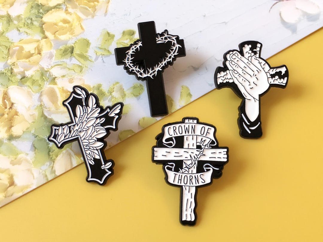 Christian Enamel Pin / Christianity Cross Pin Badge / Lapel Pin / Collar Pin / Funny Enamel Pin ...