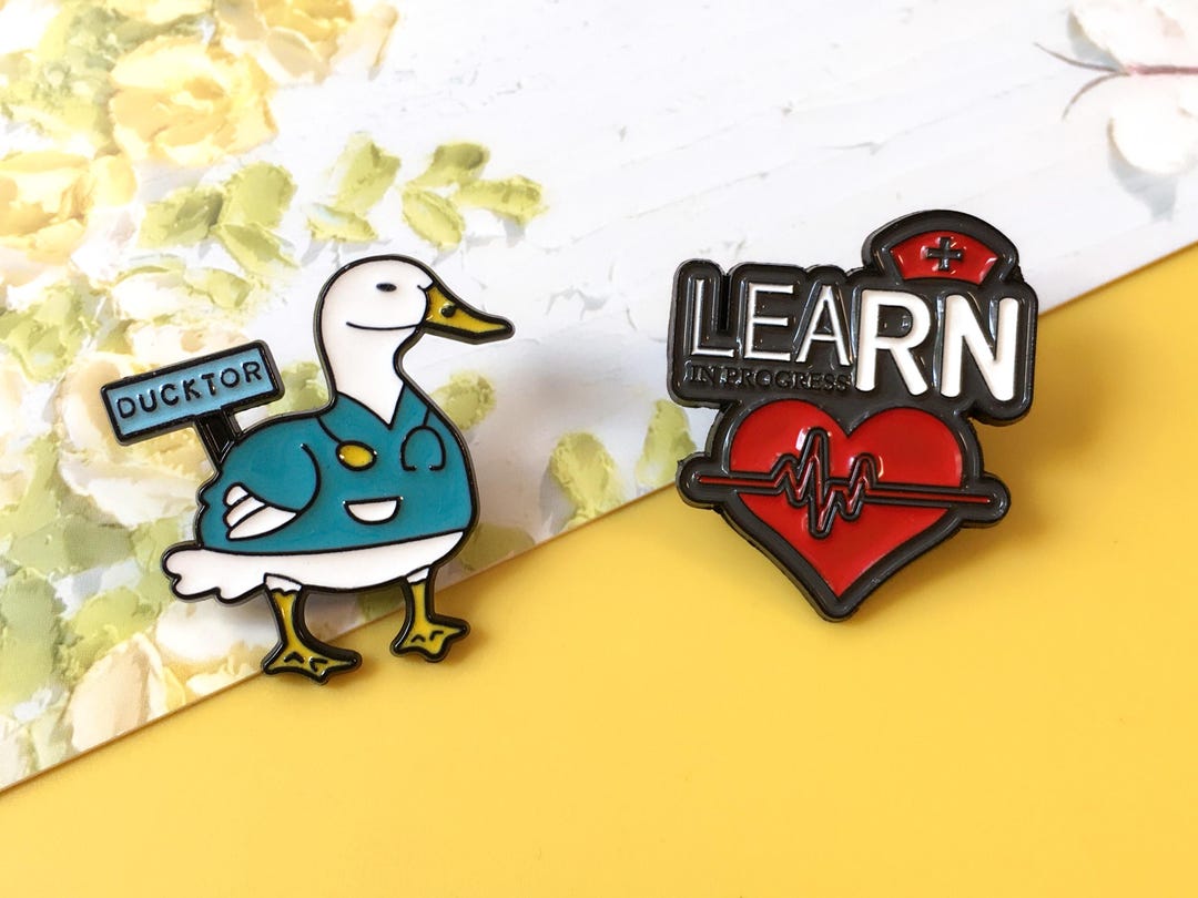 Doctor Nurse Enamel Pin / Medical Staff Pin Badge / Lapel Pin / Collar ...