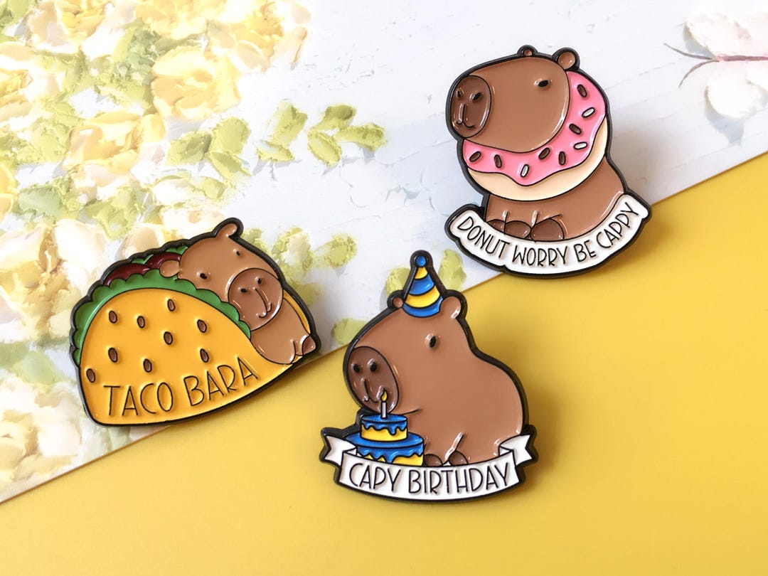 Adorable Capybara Enamel Pin / Cute Pin Badge / Lapel Pin / Collar Pin ...
