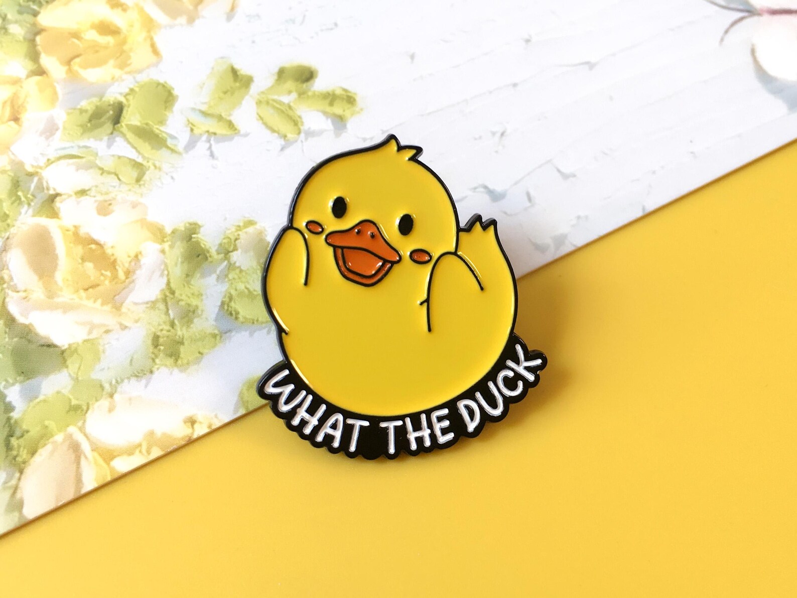 Lovable Little Duck Enamel Pin / Cute Pin Badge / Lapel Pin / Collar ...