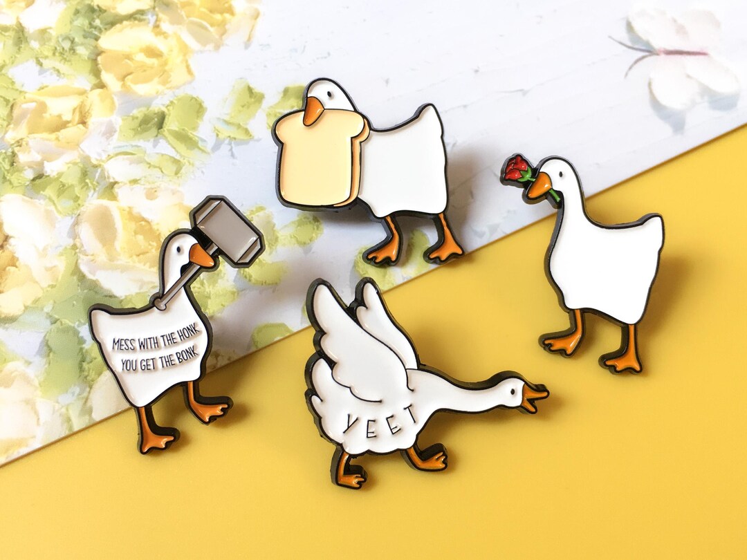 Funny Goose Enamel Pin Cute Little Animal Pin Badge / Lapel Pin ...