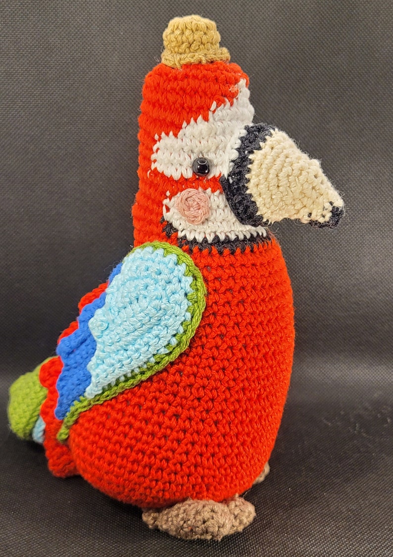 Red Macaw Parrot Plushy... With a Little Hat - Etsy