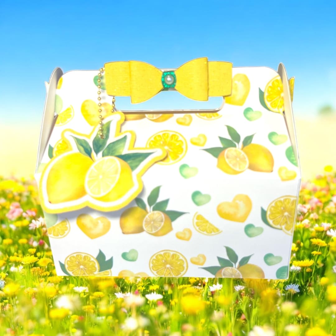 Custom Lemon Party Favor Treat Gable Box, Fruit Theme Party Decor ...