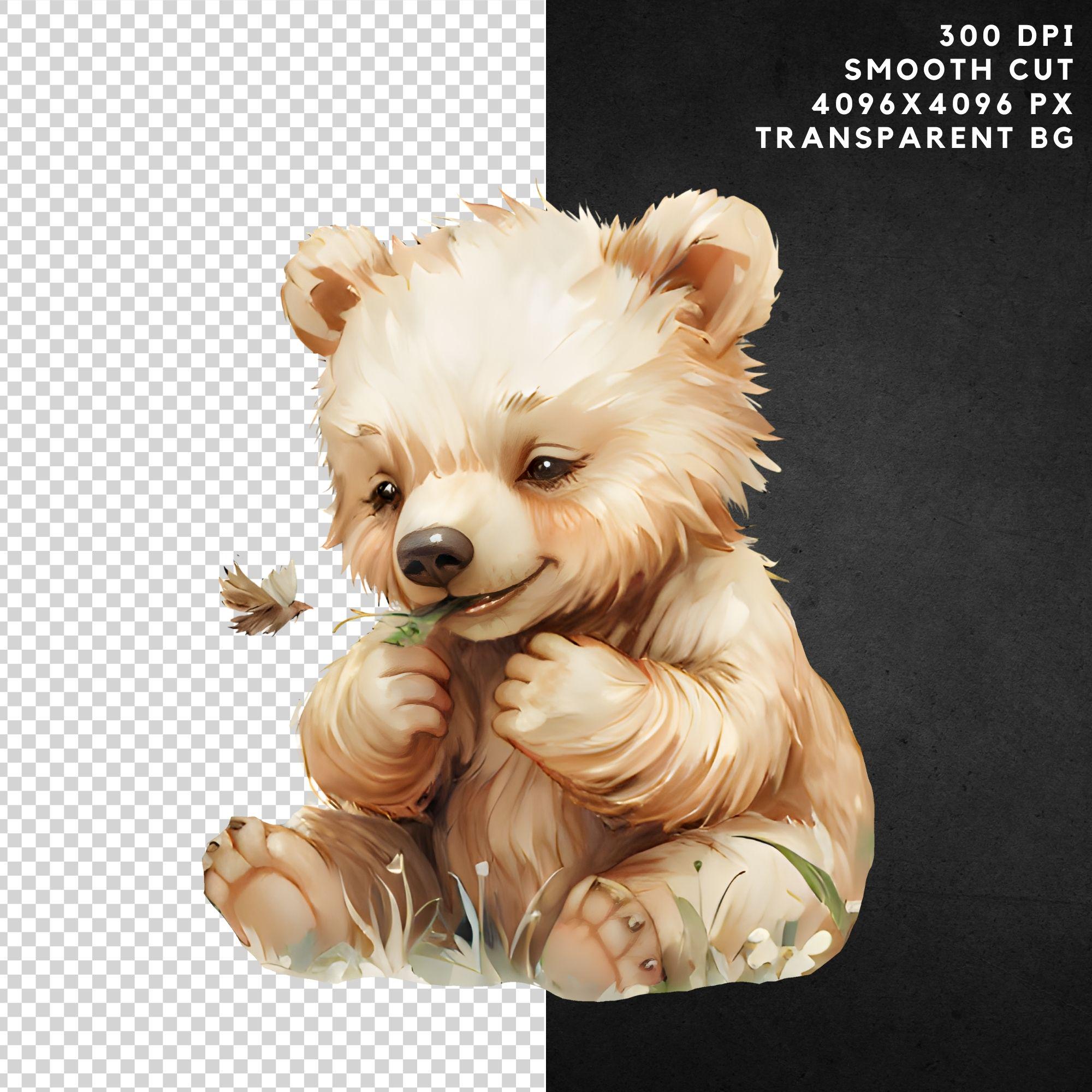 Cute Bear Clipart Set - High Resolution - Ready for Crafting ...