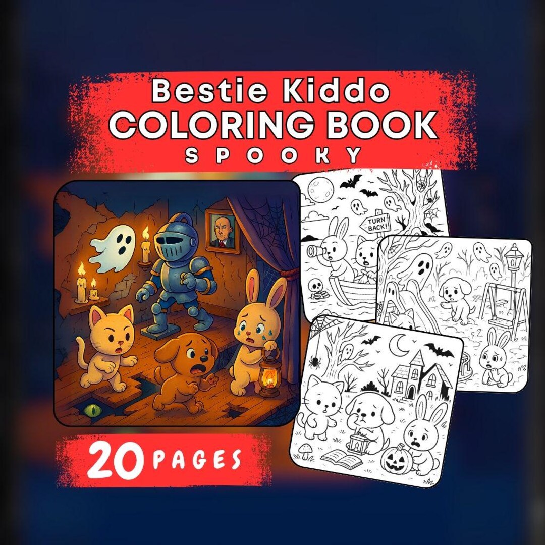 Creepy Funky Animal Coloring Book: Horror Haunted House (PDF Download ...