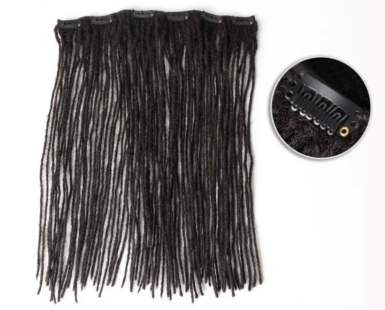 Dreadlock Clip Ins, Sister Loc Clip Ins With Curly Ends - Etsy