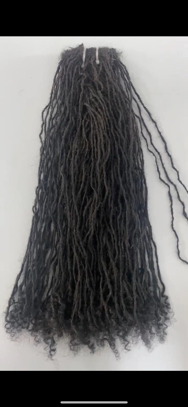 Dreadlock Clip Ins, Sister Loc Clip Ins With Curly Ends - Etsy