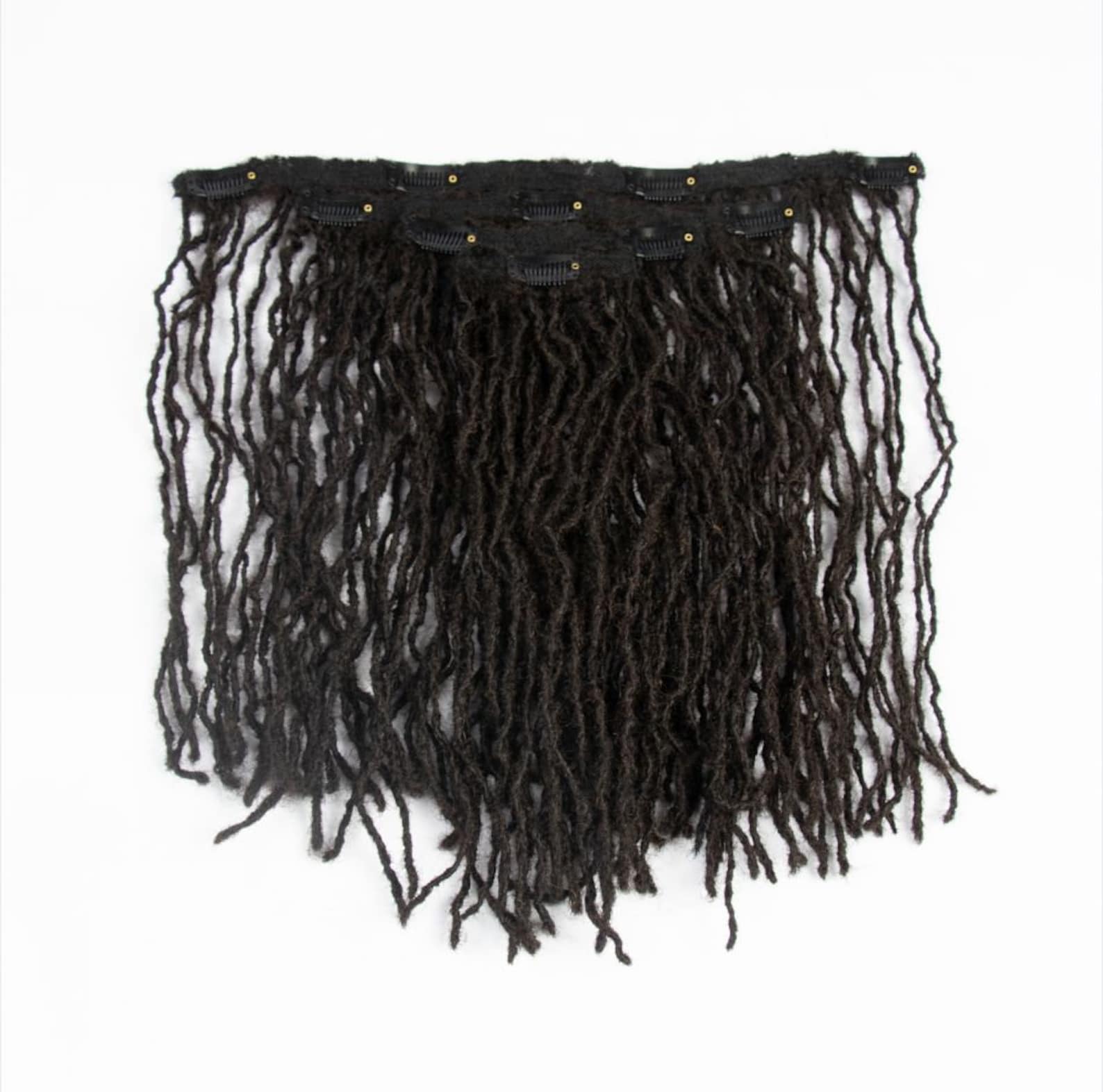 Dreadlock Clip Ins, Sister Loc Clip Ins With Curly Ends - Etsy
