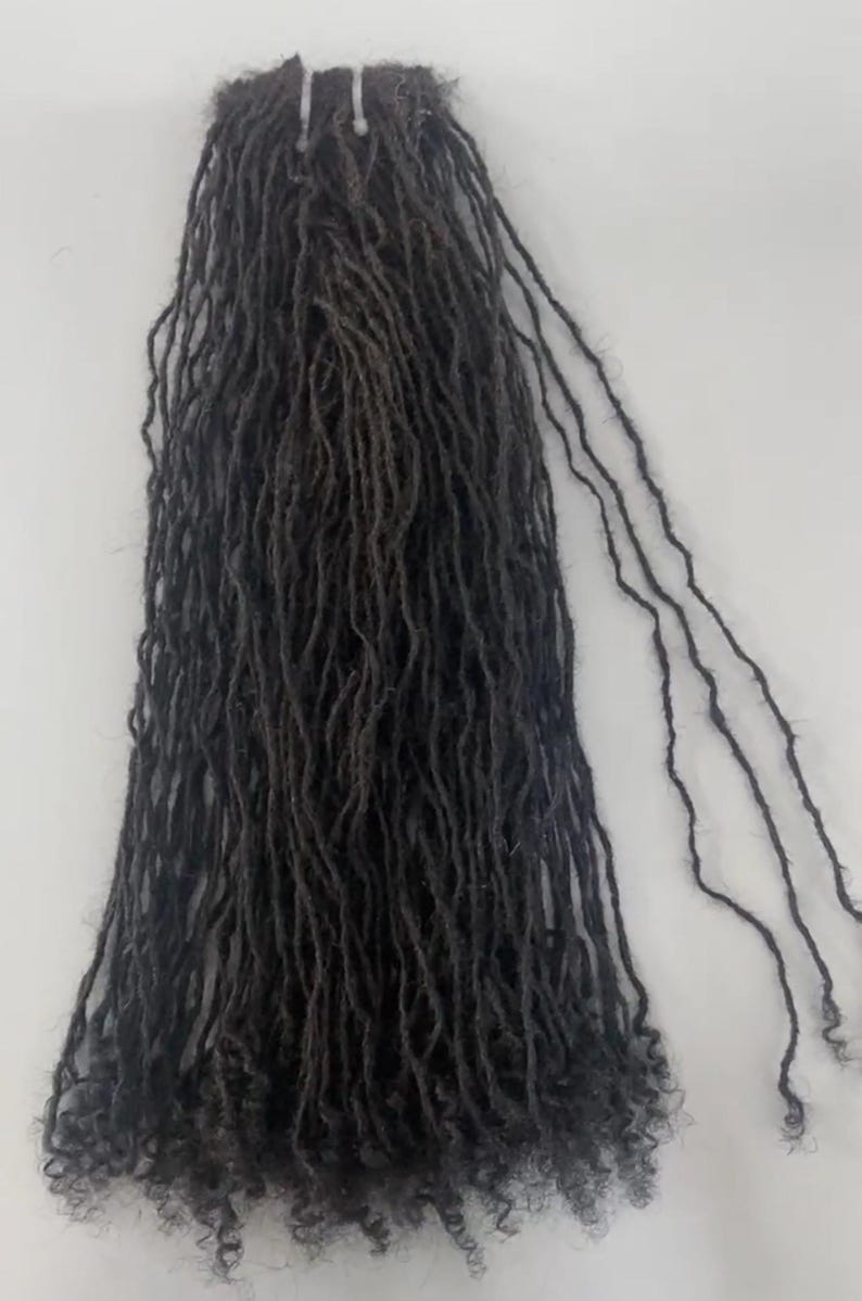 Dreadlock Clip Ins, Sister Loc Clip Ins With Curly Ends - Etsy