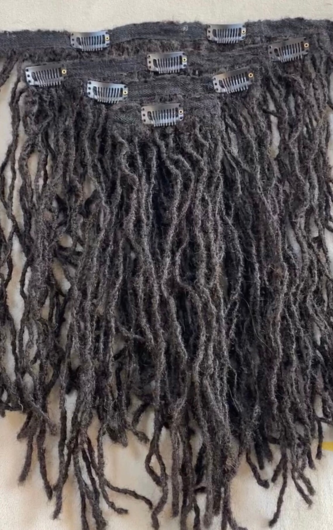 Dreadlock Clip Ins, Sister Loc Clip Ins With Curly Ends - Etsy