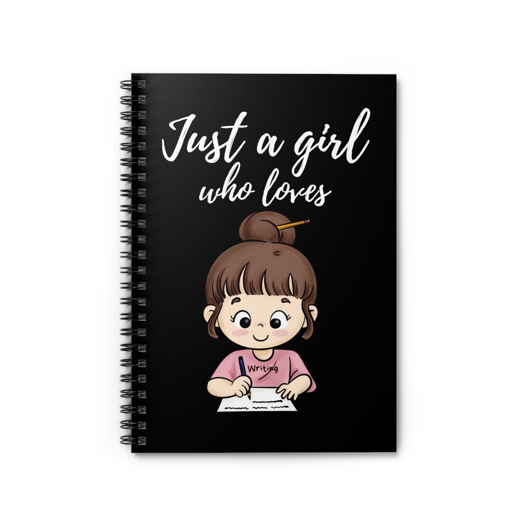 Cute Girl Notebook, Spiral Notebook Ruled Line, Cute Notes - Etsy