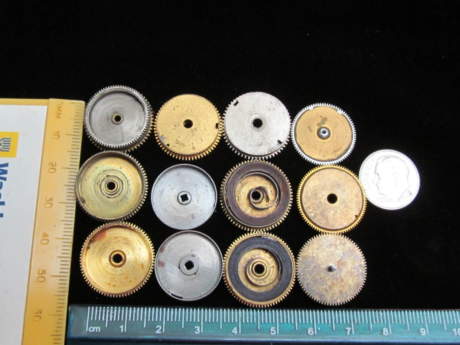 12 Antique Vintage Clock Watch Parts Cogs Gears Assemblage | Etsy