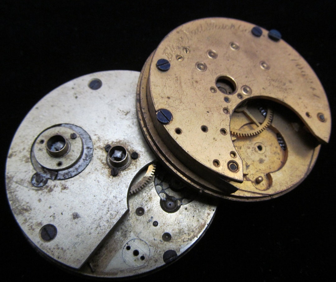 Vintage Antique Partial Watch Pocket Watch Movements Plates Steampunk ...