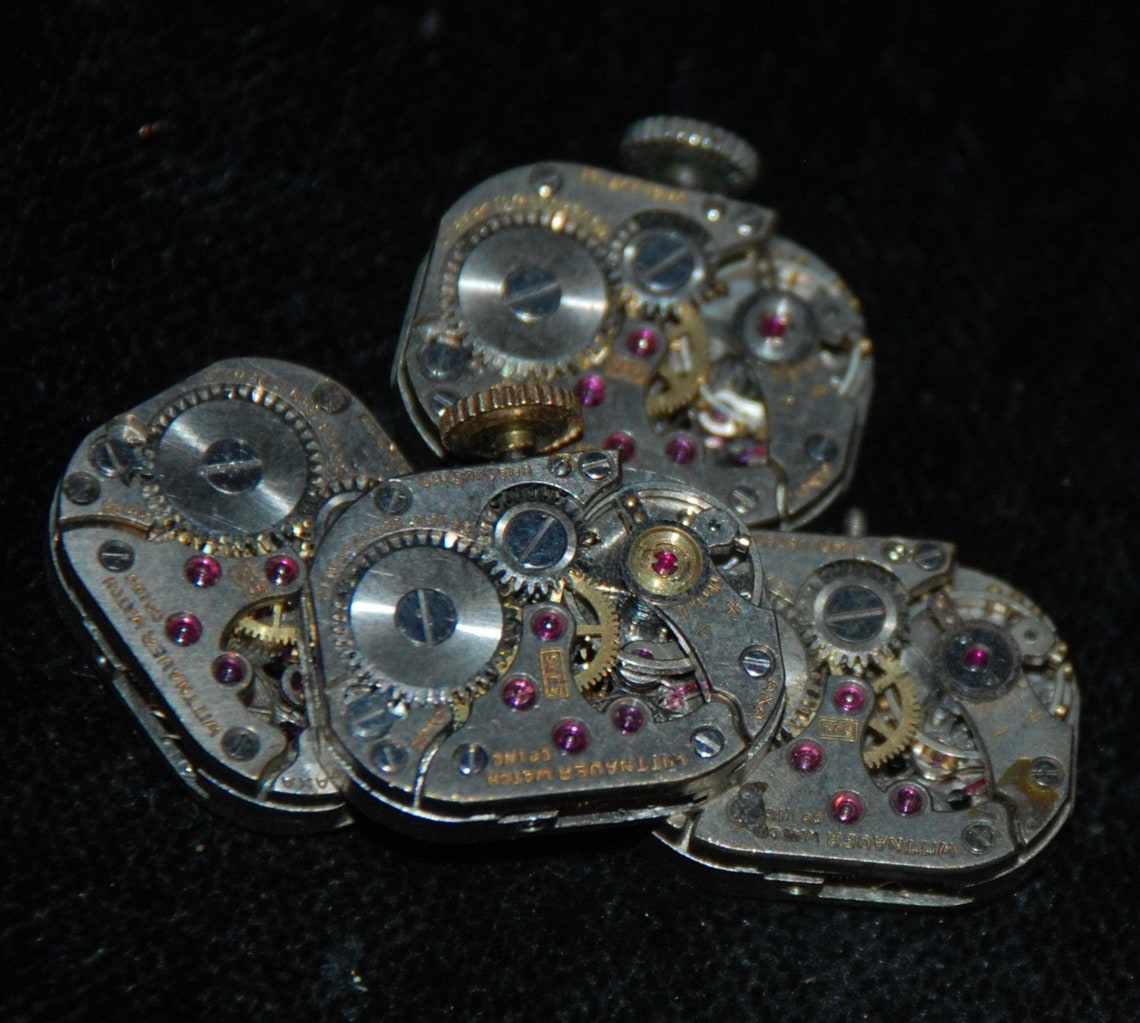 Watch Movements Vintage Antique Small Rounded Square Steampunk Altered ...