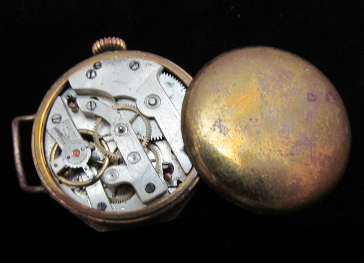 Vintage Antique Watch Movement Gold Filled Case Steampunk TM | Etsy