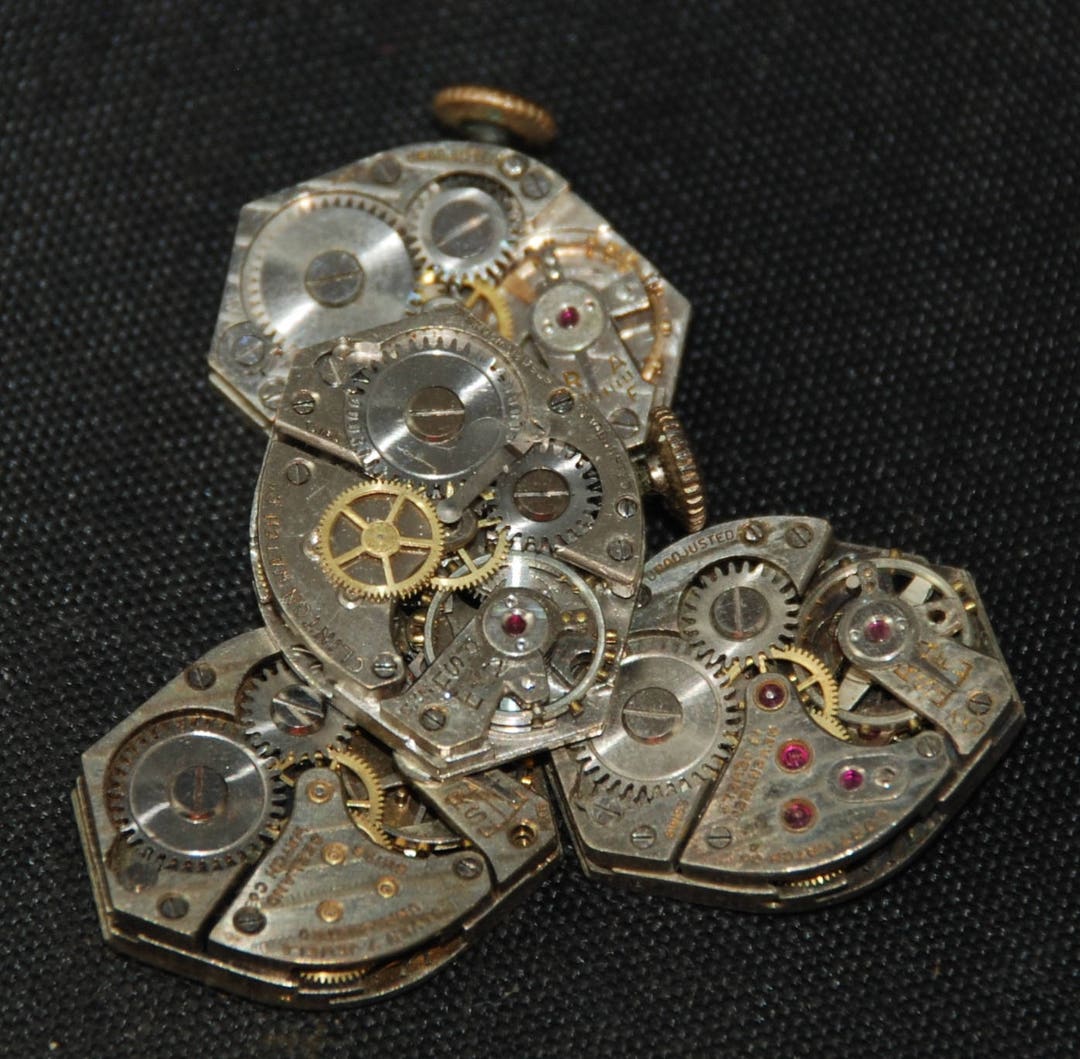 Vintage Watch Movements Parts Steampunk Altered Art Assemblage RT 62 - Etsy