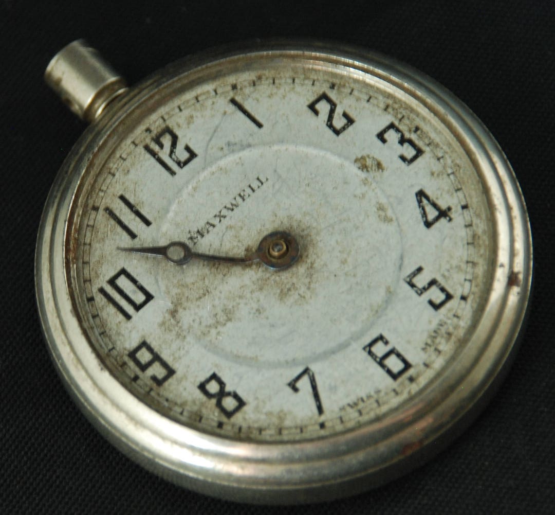 Vintage Antique Watch Pocket Watch Movement Case Body Dial Face ...