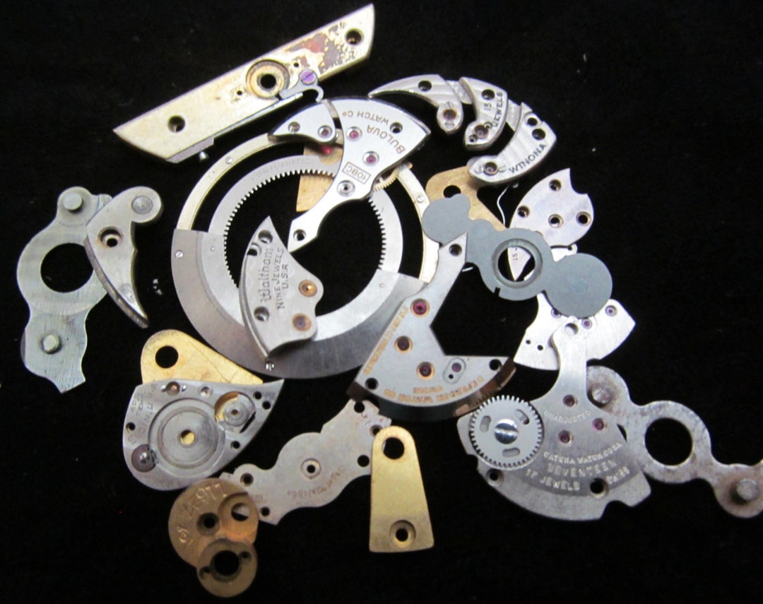 Destash Watch Clock Parts Assemblage Industrial Altered Art Steampunk ...