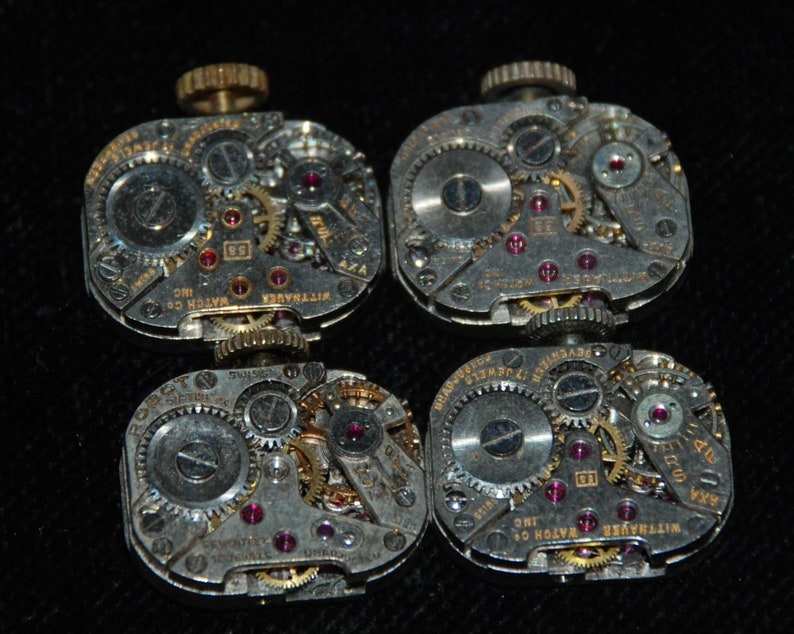 Watch Movements Vintage Antique Small Rounded Square Steampunk Altered ...