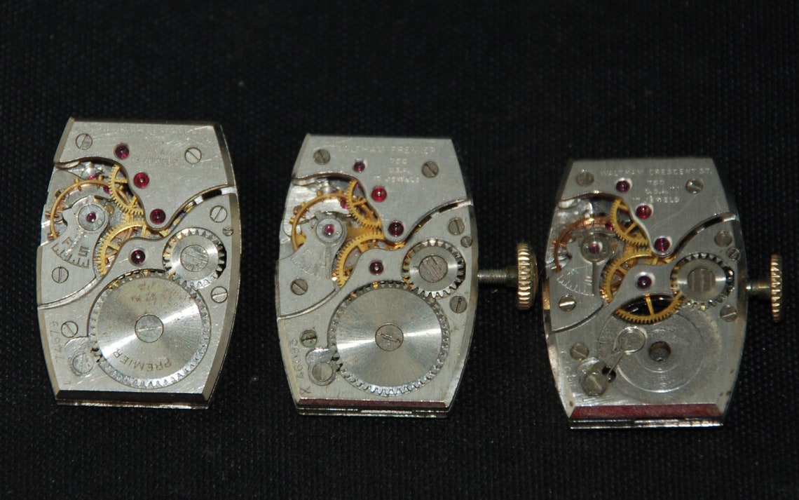 Vintage Antique Rectangle Watch Movements Steampunk Altered | Etsy