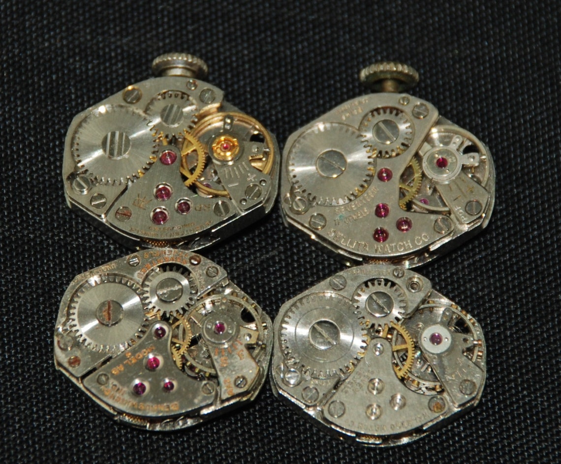 Vintage Watch Movements Parts Steampunk Altered Art Assemblage | Etsy