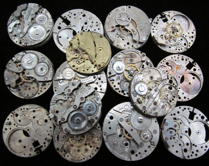 Destash Steampunk Watch Parts Movements Cogs Gears Assemblage - Etsy
