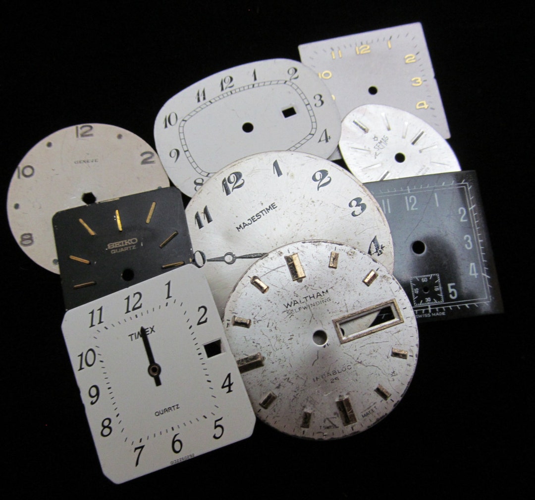 Vintage Antique Watch Dials Steampunk Faces Parts H 55 - Etsy