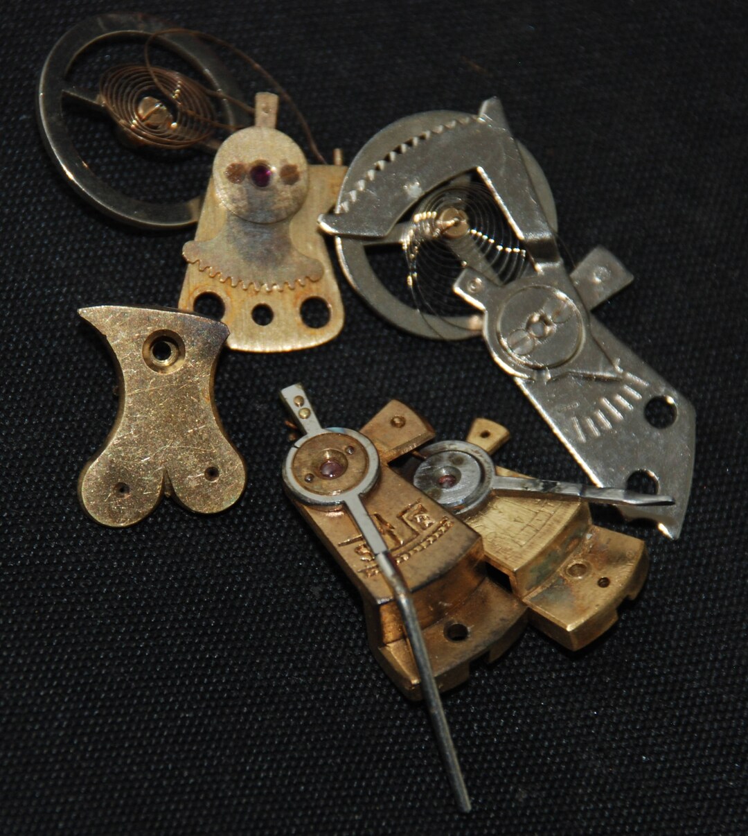 Antique Vintage Steampunk Clock Parts Pocket Watch Balance Cocks ...