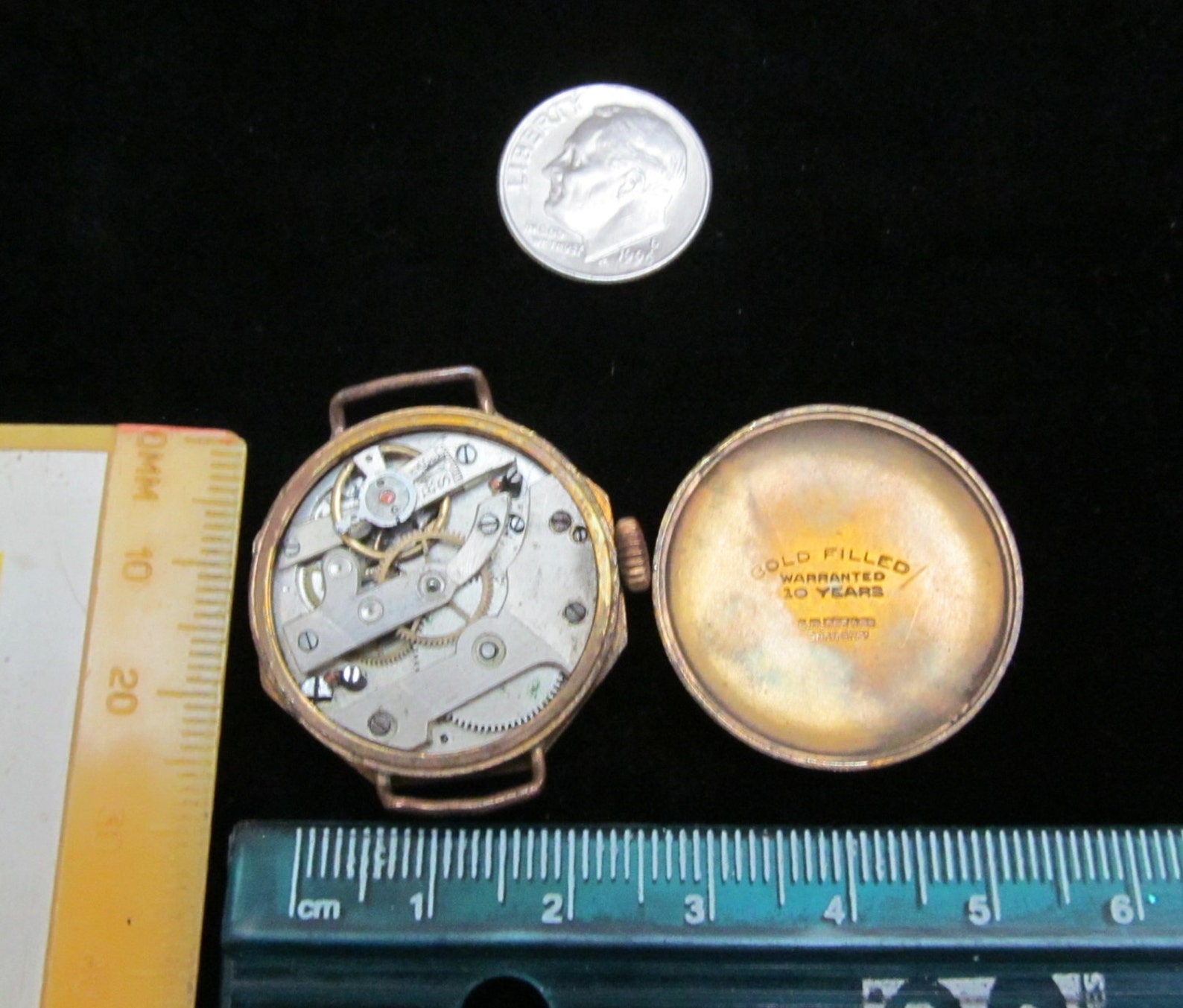 Vintage Antique Watch Movement Gold Filled Case Steampunk TM 62 - Etsy
