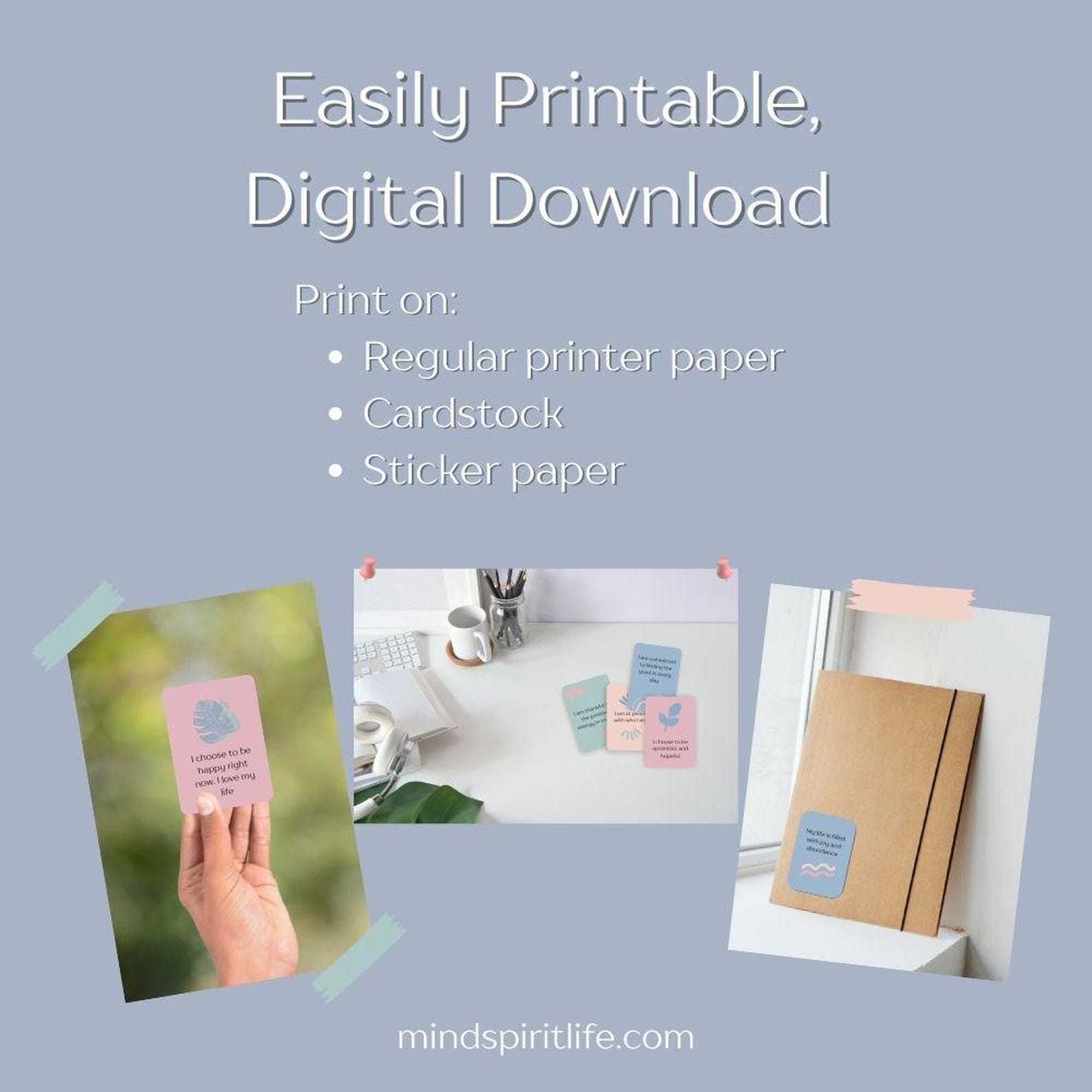 100 Positive Thinking Affirmation Cards - Etsy