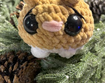 Medium Sad Hamster Plush Crochet Toy- Velvet Yarn Plush Hamster, Viral ...