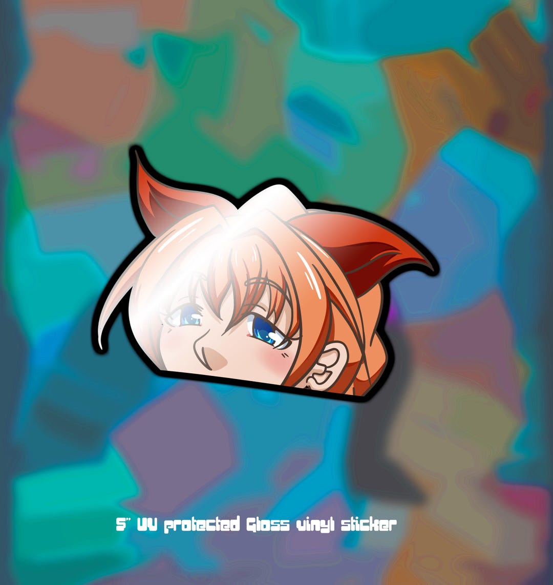 Rnr Waifu Reice "cheery" Vinyl Peeker - Etsy