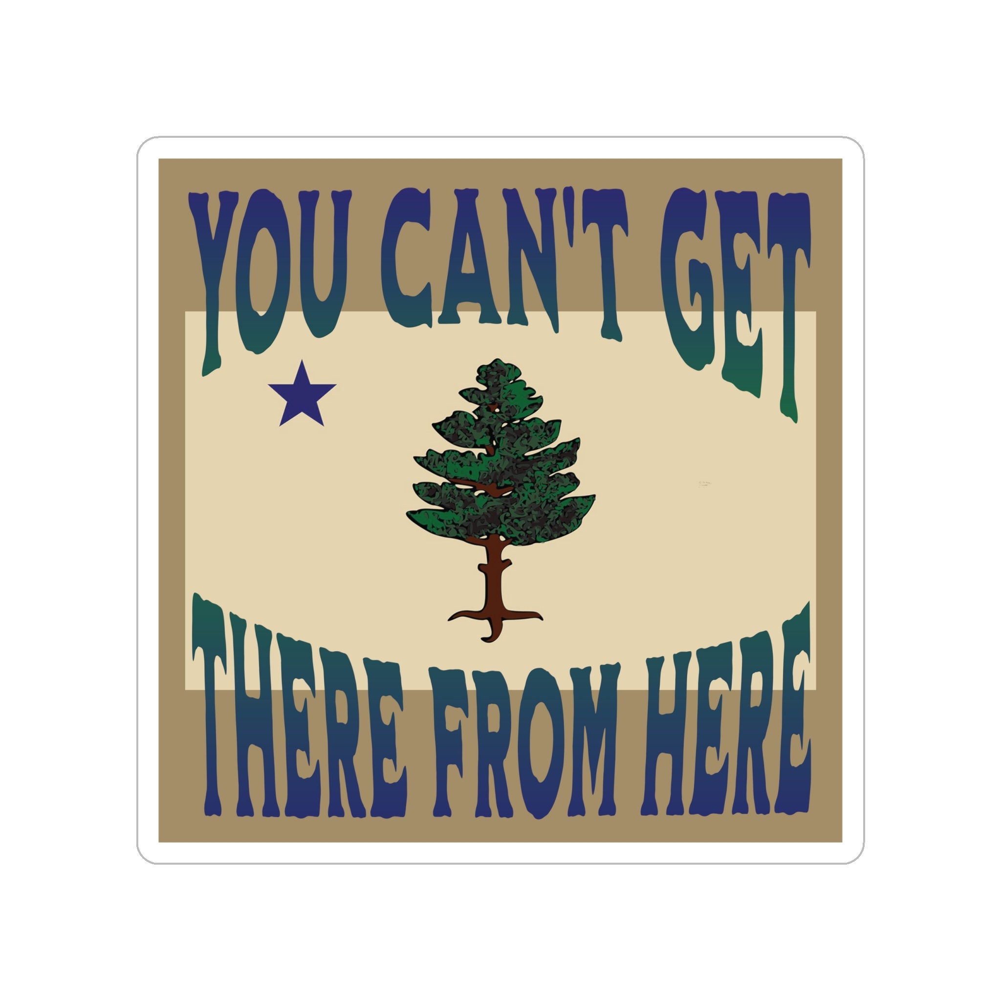 Maine Window Decal Outdoor Bumper Sticker, Historic Flag, Vintage Flag ...