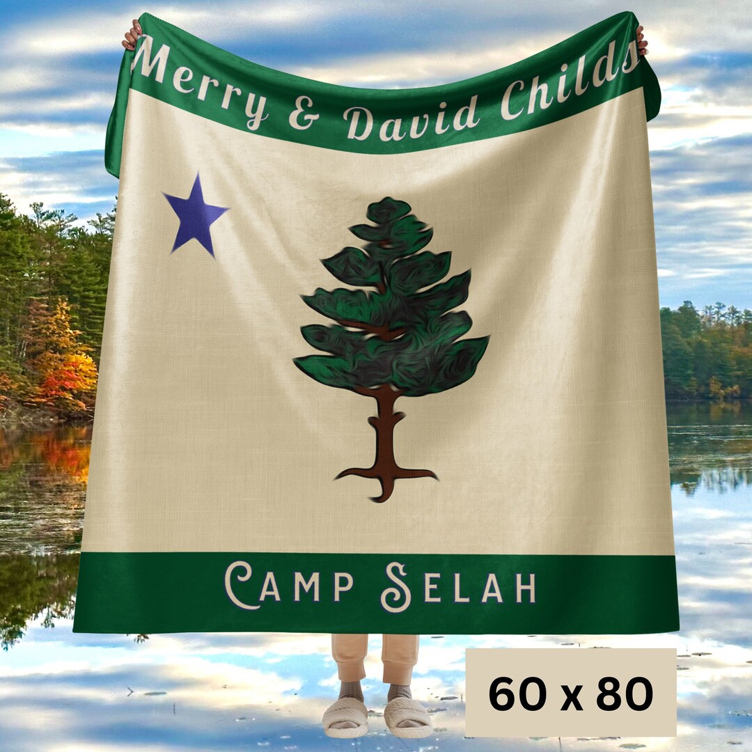 Custom Old Maine Flag/historic Maine State Pine Tree Cozy Sherpa ...