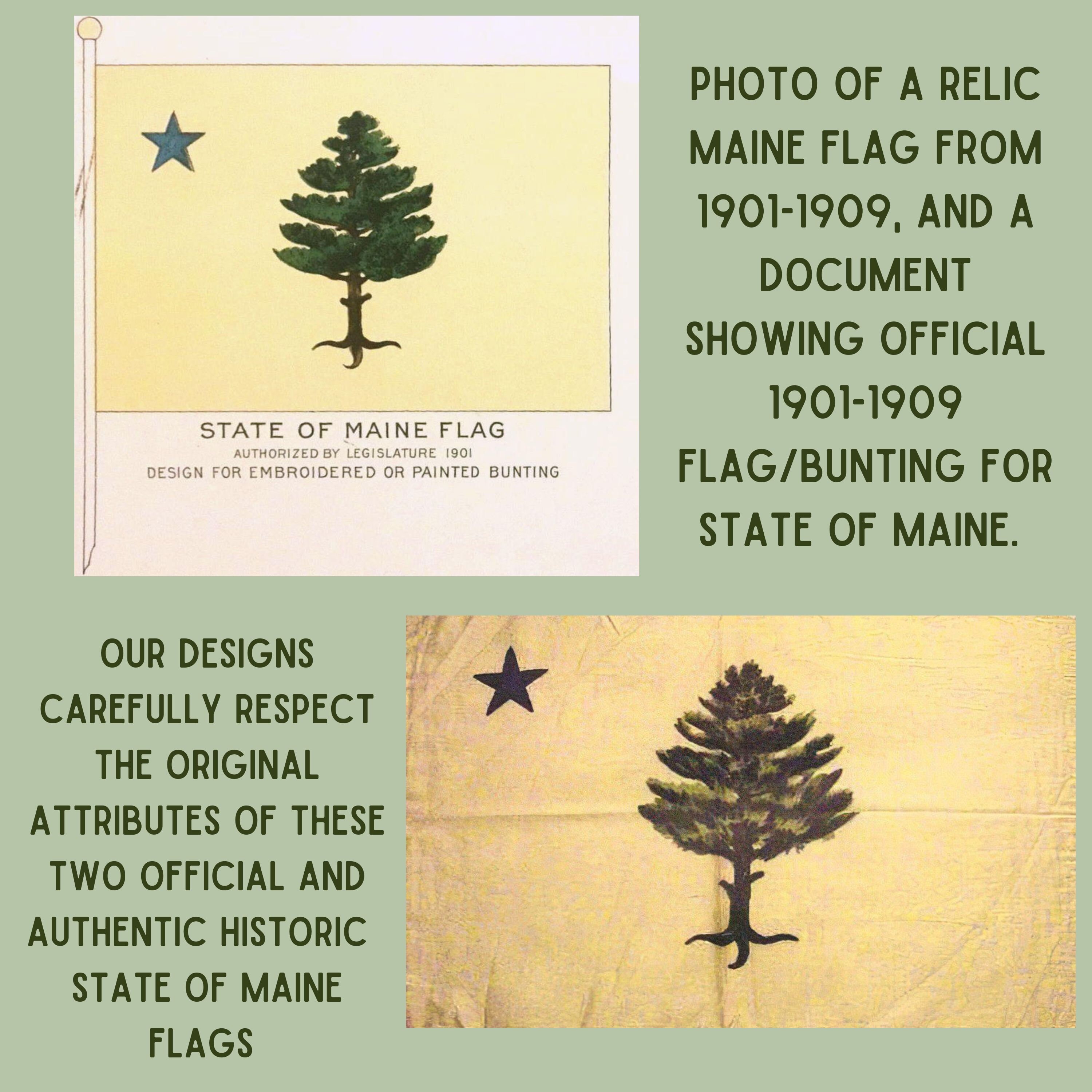Maine Historic Pine Tree Flag Personalized Custom Banner for ...