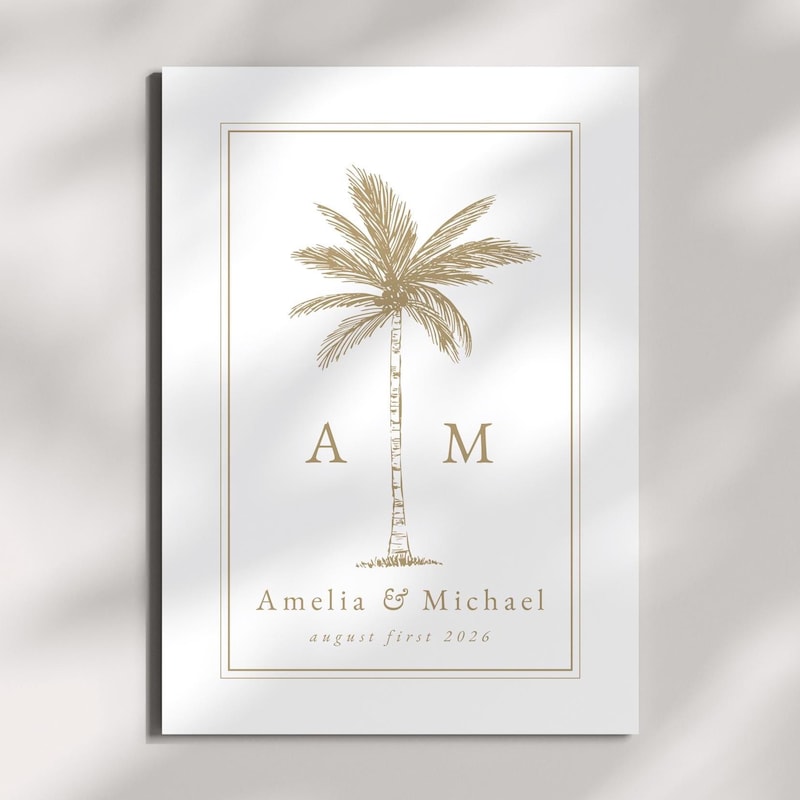 Palm Tree Monogram - Etsy