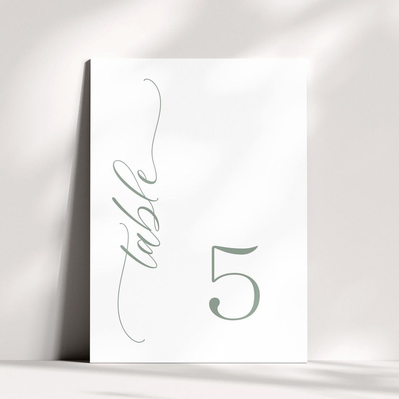 Green Table Number - Etsy