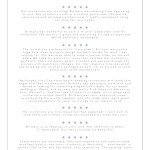 Clear Wedding Menus With Name Card and Clip - Printed Blush Pink ...