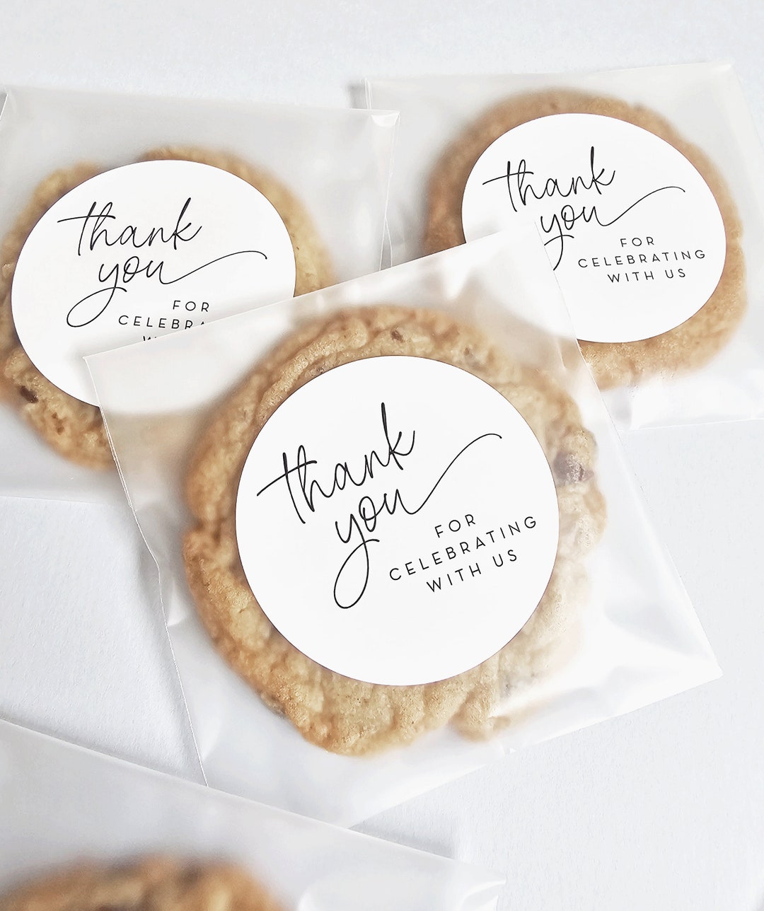 Wedding Cookie Favor Bags and Stickers, EMPTY Clear Wedding Favor Bags ...