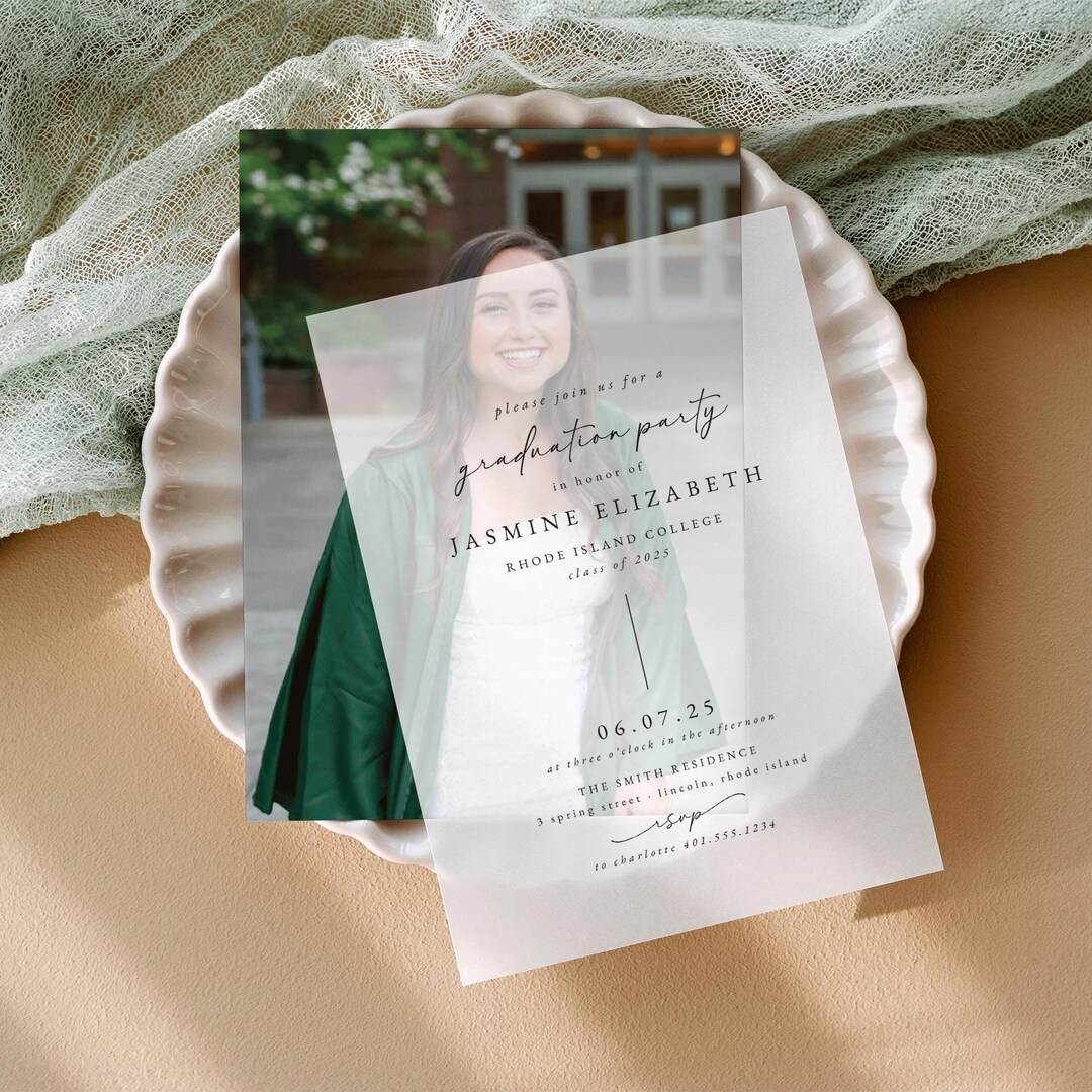 Graduation Party Invitation Template - High School or College Photo ...