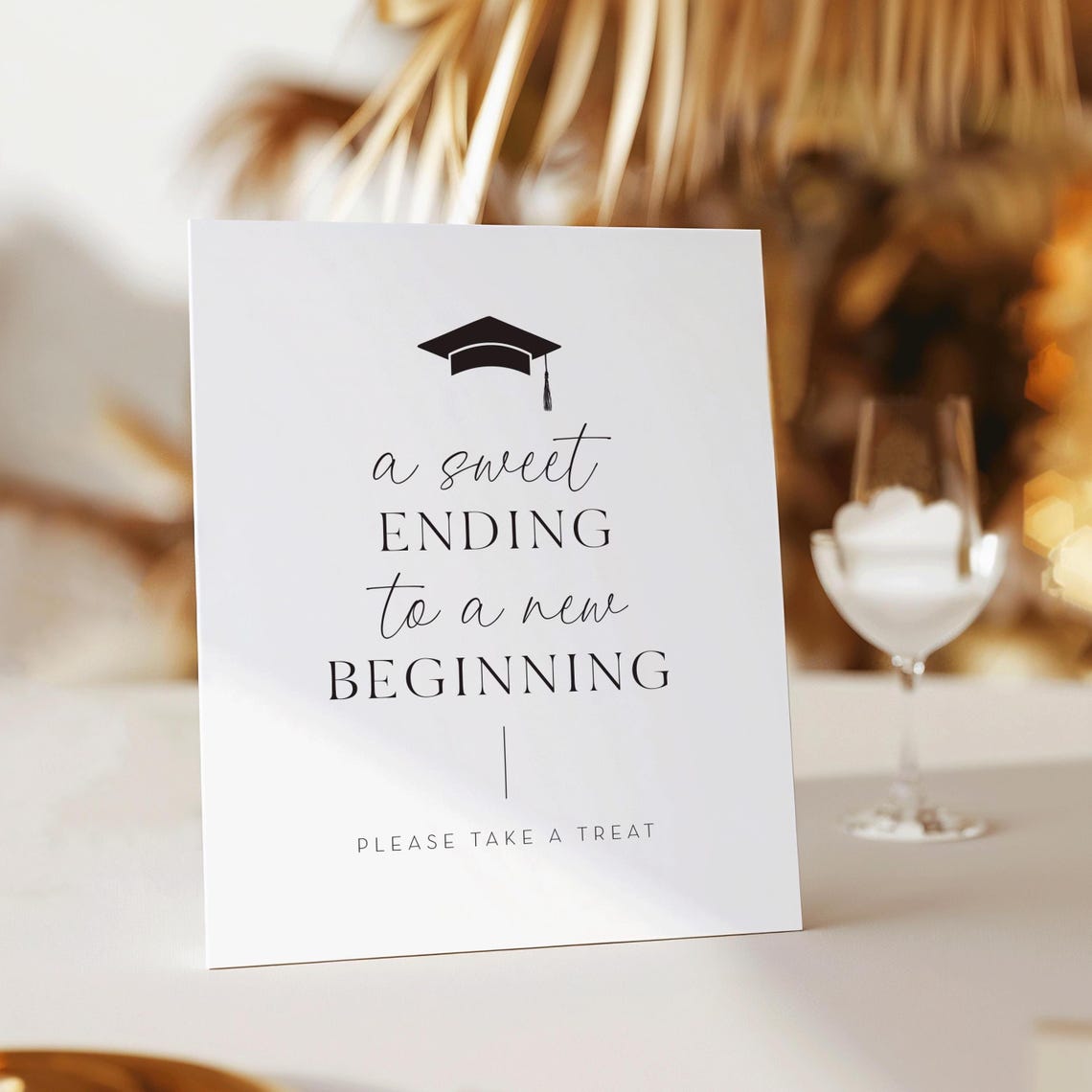 Graduation Favor Sign: A Sweet Ending Printable (instant Download) - Etsy
