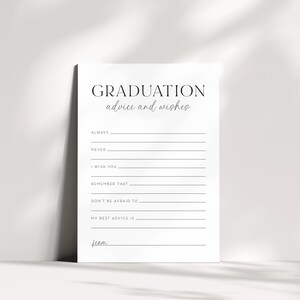 Graduation Advice and Wishes Sign & Cards (digital Download) - Etsy